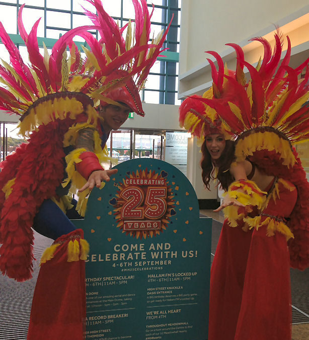 Tropical Birds costume performers for shopping centre promotion ...